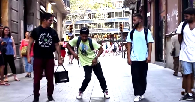 Popping And Locking In The Streets Of Barcelona