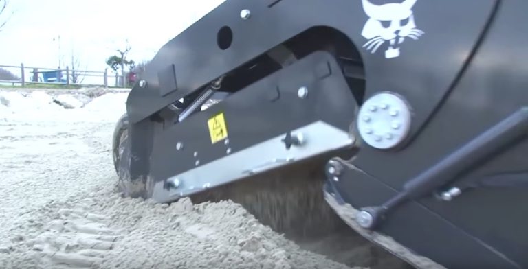 Bobcat Sand Cleaner Attachment: Easily Keeps Beaches and Parks Clean