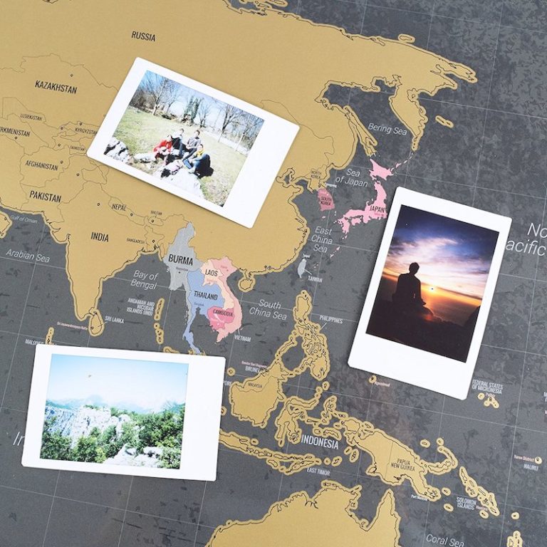 Scratchable World Map: Track Your Adventures and Remember Them Forever
