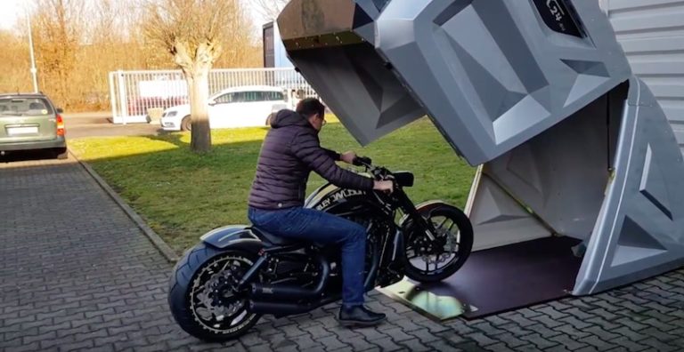 bikeBOX 24: The Portable Garage for Your Motorcycle